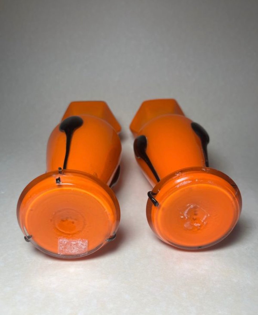 Tango Glass Vases from Loetz Glass, 1930s, Set of 2 for sale at Pamono