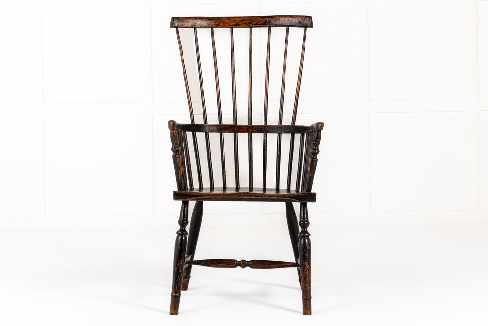 Antique English Ash Comb Back Windsor Chair for sale at Pamono