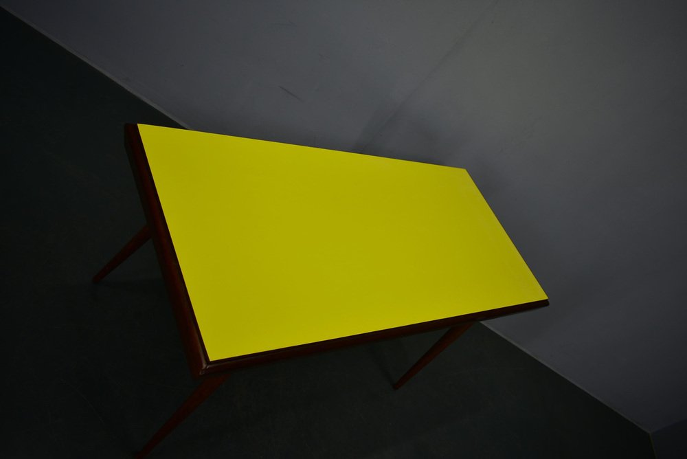Czech Yellow Coffee Table, 1960s for sale at Pamono