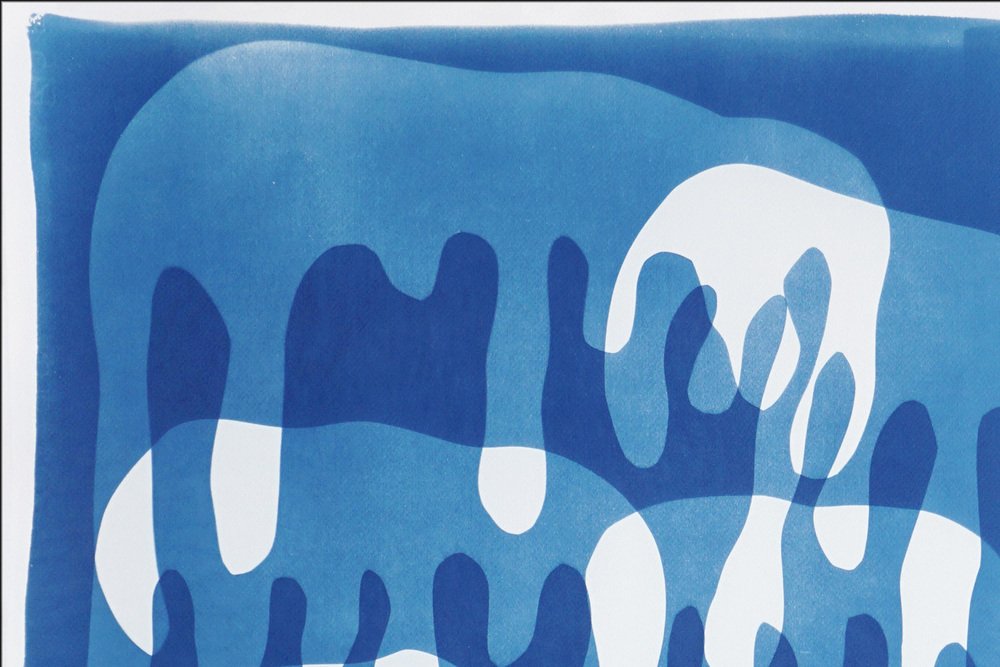 Kind of Cyan, Dripping Paint, Cyanotype, 2025 for sale at Pamono