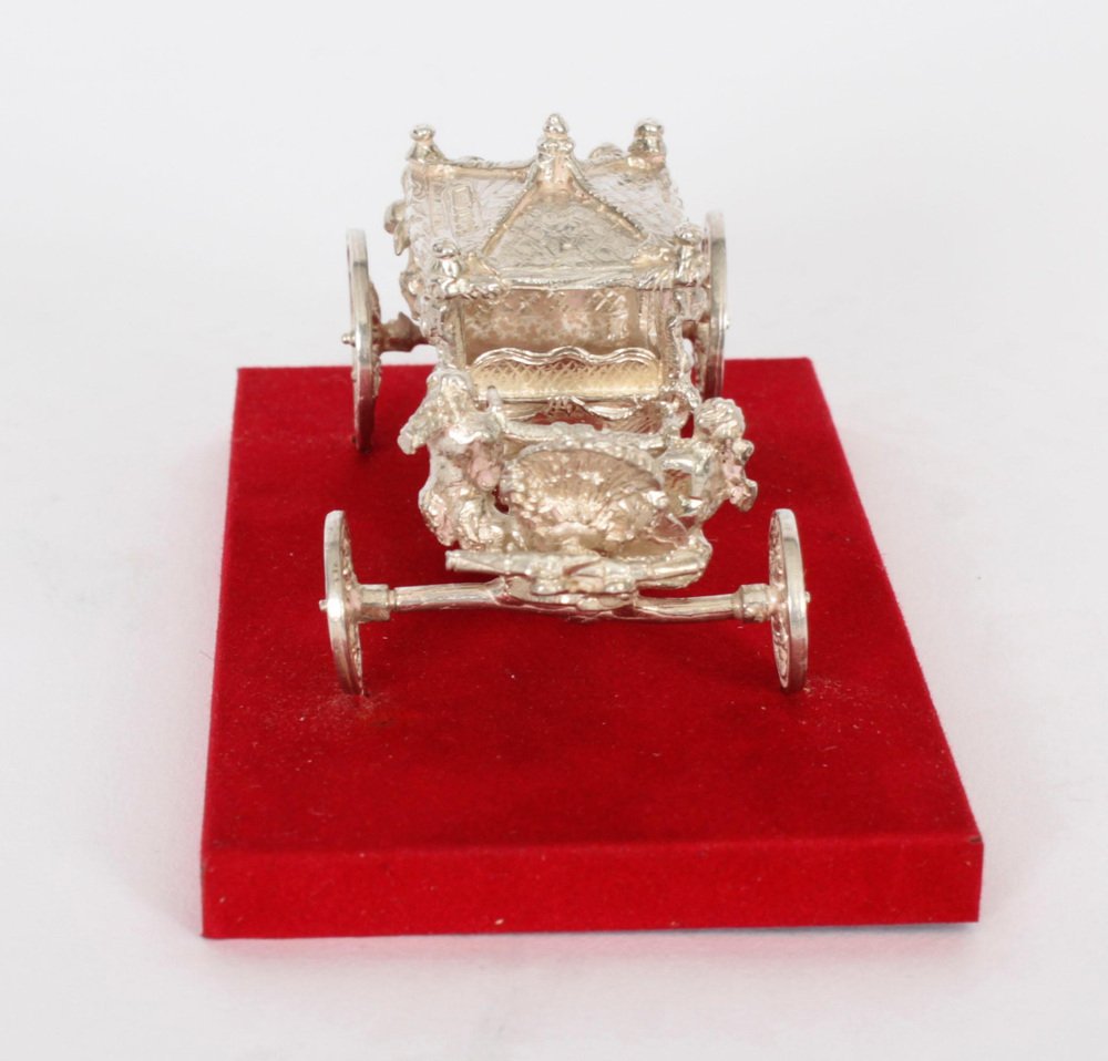 Vintage Model of Queen's Coronation Coach in Sterling Silver, 1970s for ...