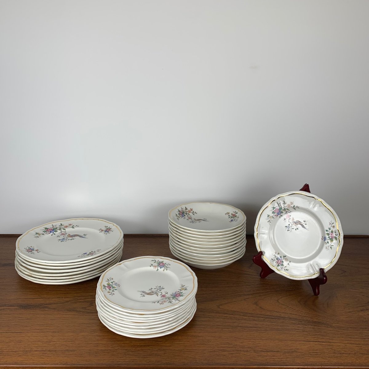 Chantilly Model Dessert Plates from Longchamp, 1950s, Set of 10 for ...