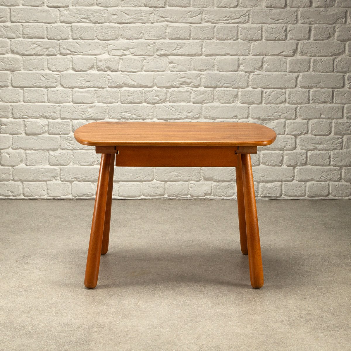 Vintage Danish Beech Side Table, 1950s for sale at Pamono