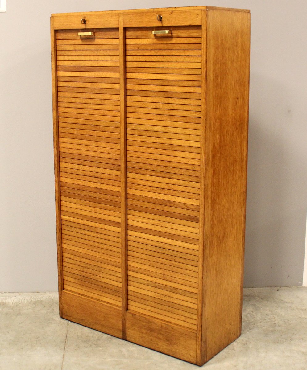 Vintage Filing Cabinet in Oak, 1920s for sale at Pamono