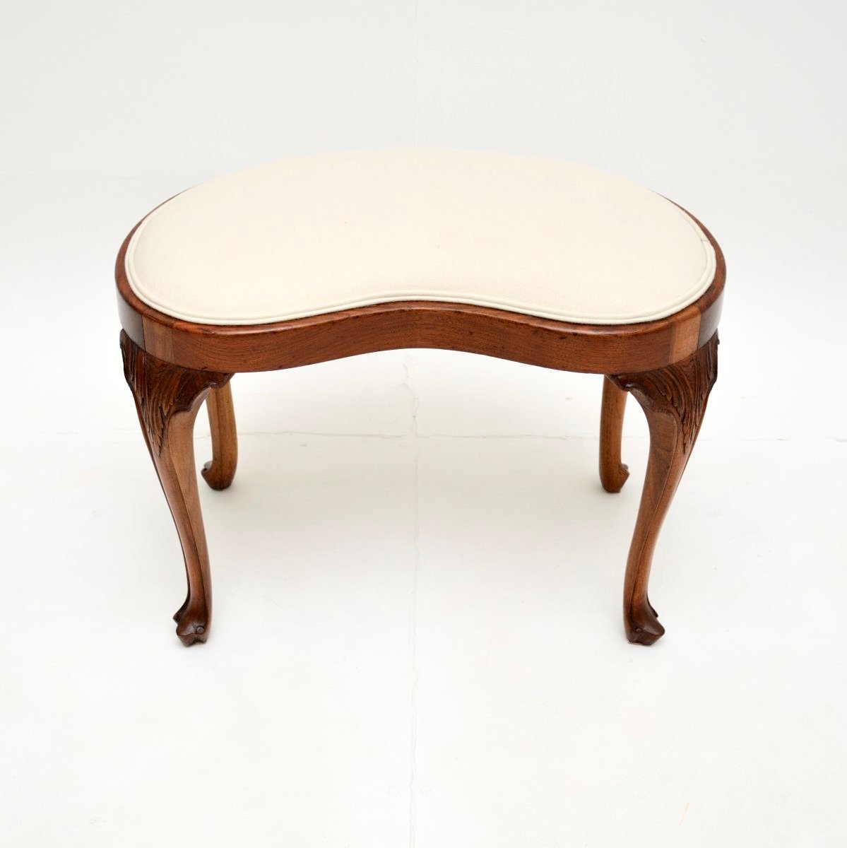 Walnut Kidney Shaped Stool, 1900s for sale at Pamono