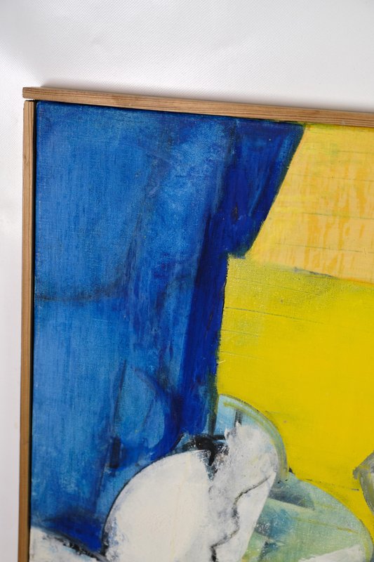 Allan Schmidt, Composition, 1968, Oil Painting on Canvas, Framed for ...