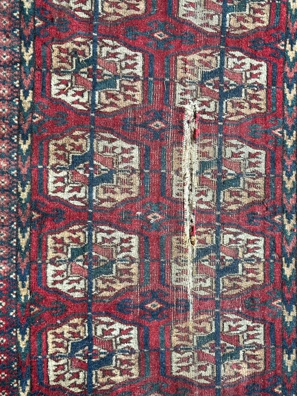 Antique Distressed Bokhara Rug, 1920s for sale at Pamono