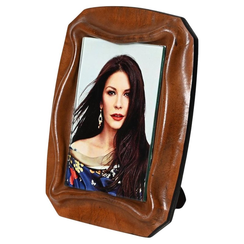 Mid-Century Italian Curved Leather Picture Frame from Nova Tecno, Italy ...