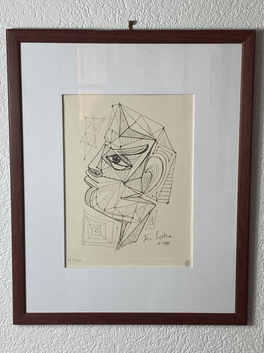 Jean Cocteau, Surrealist Face of Apollo, 1960s, Lithograph for sale at ...