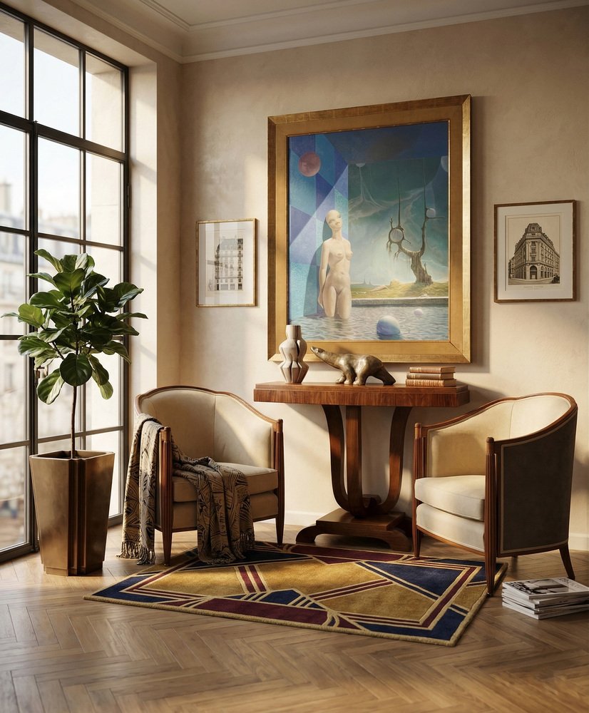 Arthur Maria Rener, Composition, 1965, Oil on Board for sale at Pamono