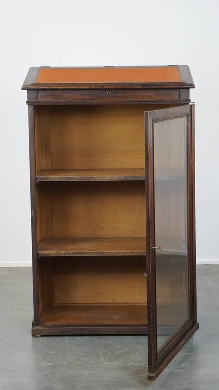 Antique Display Presentation Cabinet in Oak with Glass Door for sale at ...