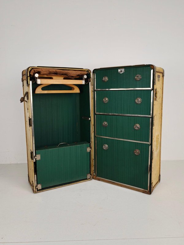 Vintage Wardrobe Steamer Trunk by Hartmann, 1930s for sale at Pamono