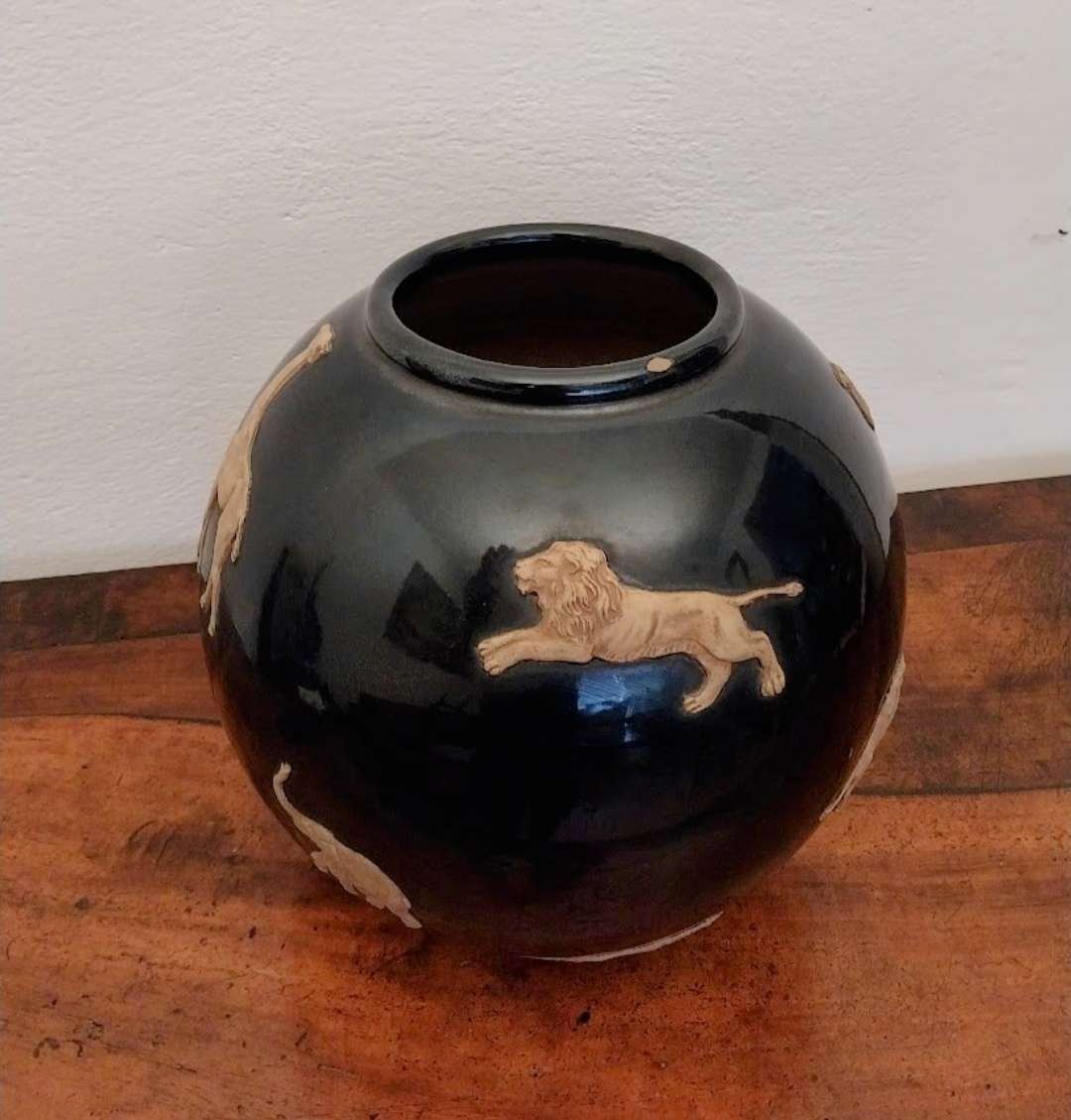 Majolica Vase from Spica, Albisola, Italy, 1920s for sale at Pamono