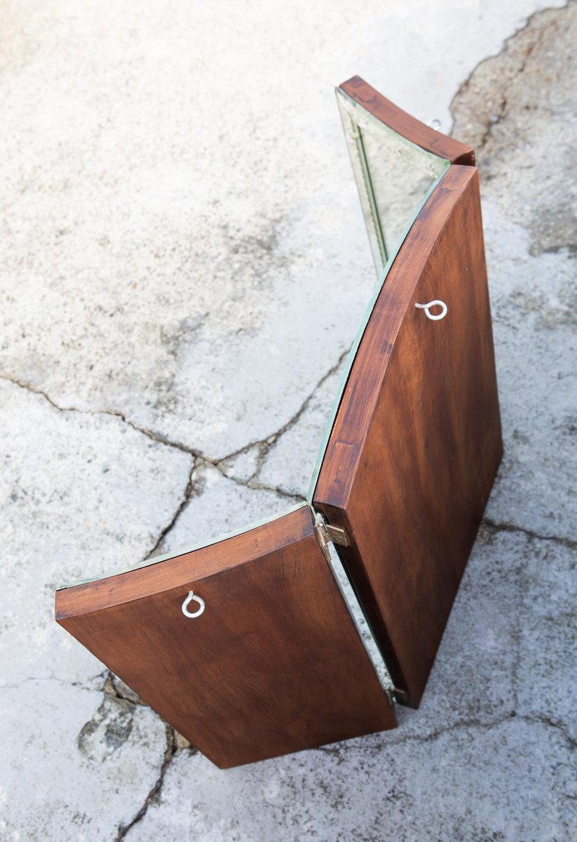 Vintage Italian Triptych Mirror, 1950s for sale at Pamono