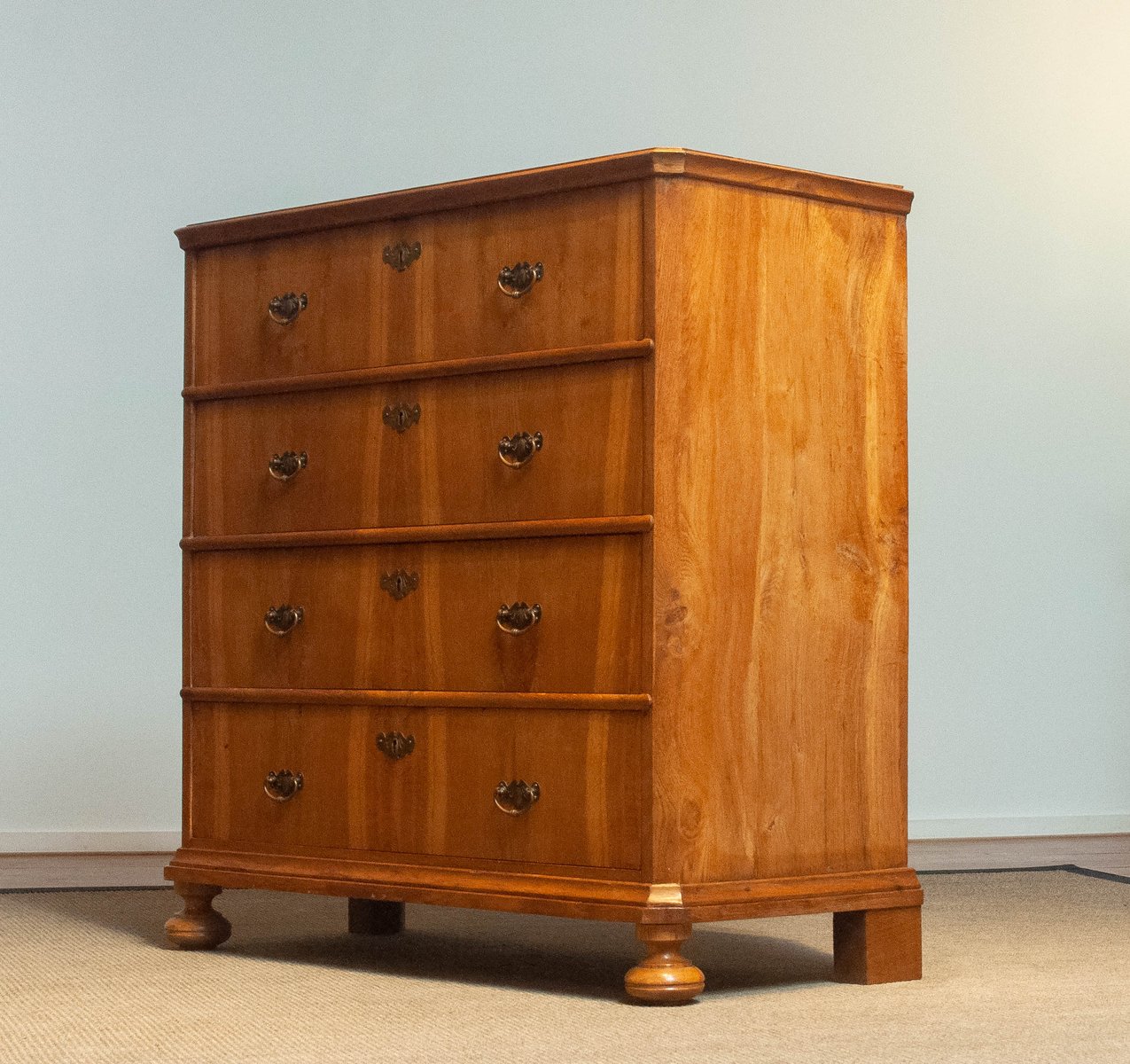 Antique Biedermeier Oak Chest of Drawers, 1890s for sale at Pamono