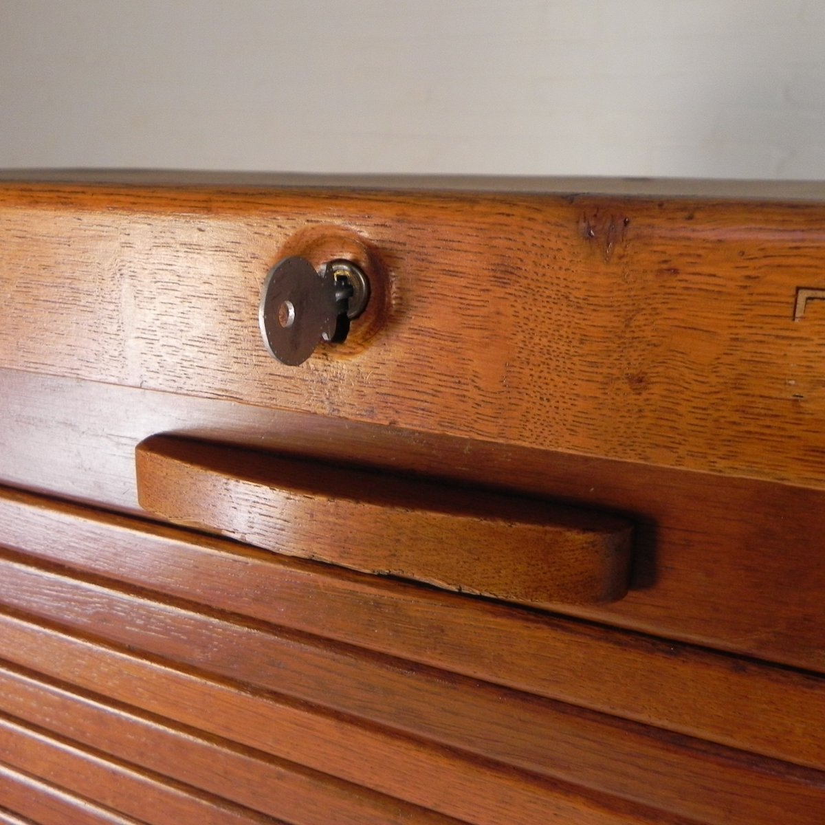 Oak Roller Shutter Box with 2 Shutters, 1930s for sale at Pamono