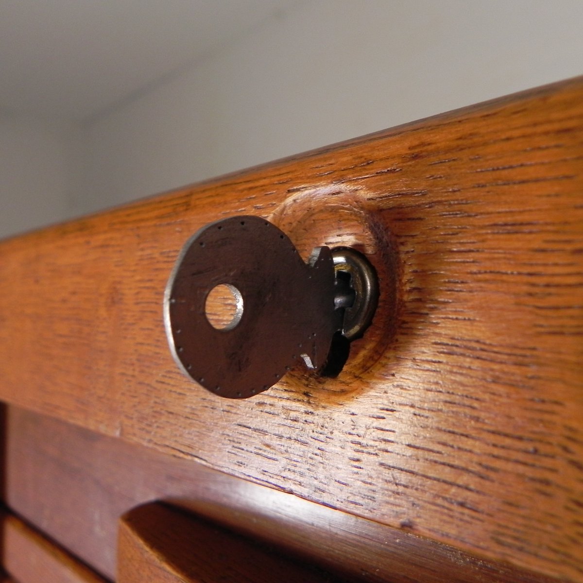 Oak Roller Shutter Box with 2 Shutters, 1930s for sale at Pamono