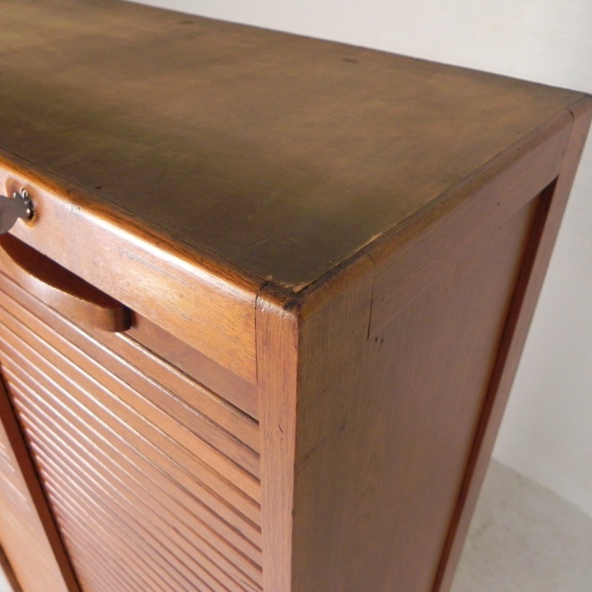 Oak Roller Shutter Box with 2 Shutters, 1930s for sale at Pamono