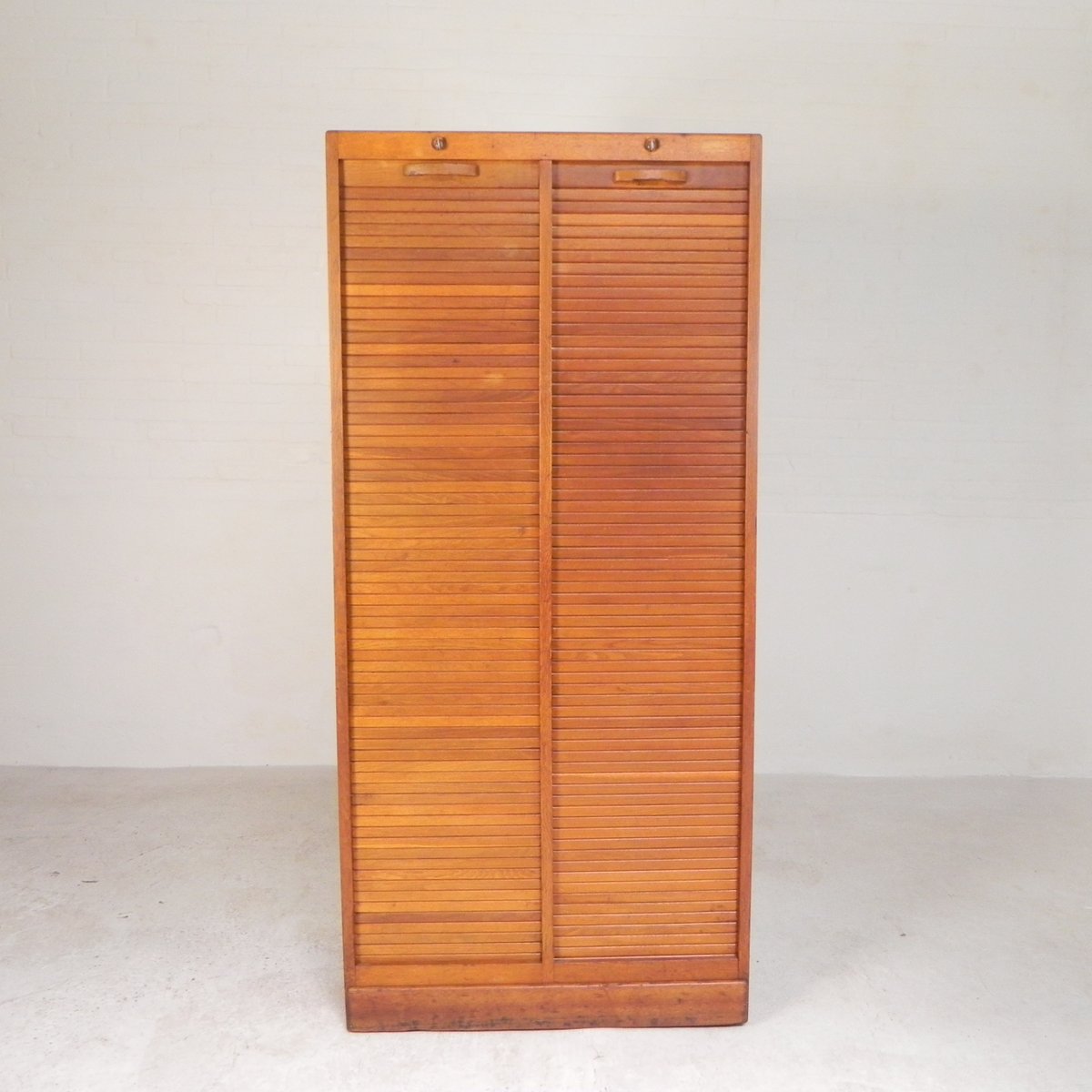 Oak Roller Shutter Box with 2 Shutters, 1930s for sale at Pamono