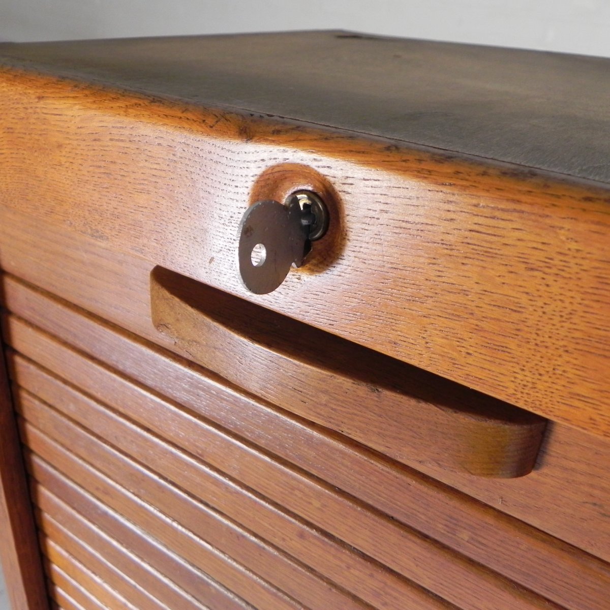 Oak Roller Shutter Box with 2 Shutters, 1930s for sale at Pamono