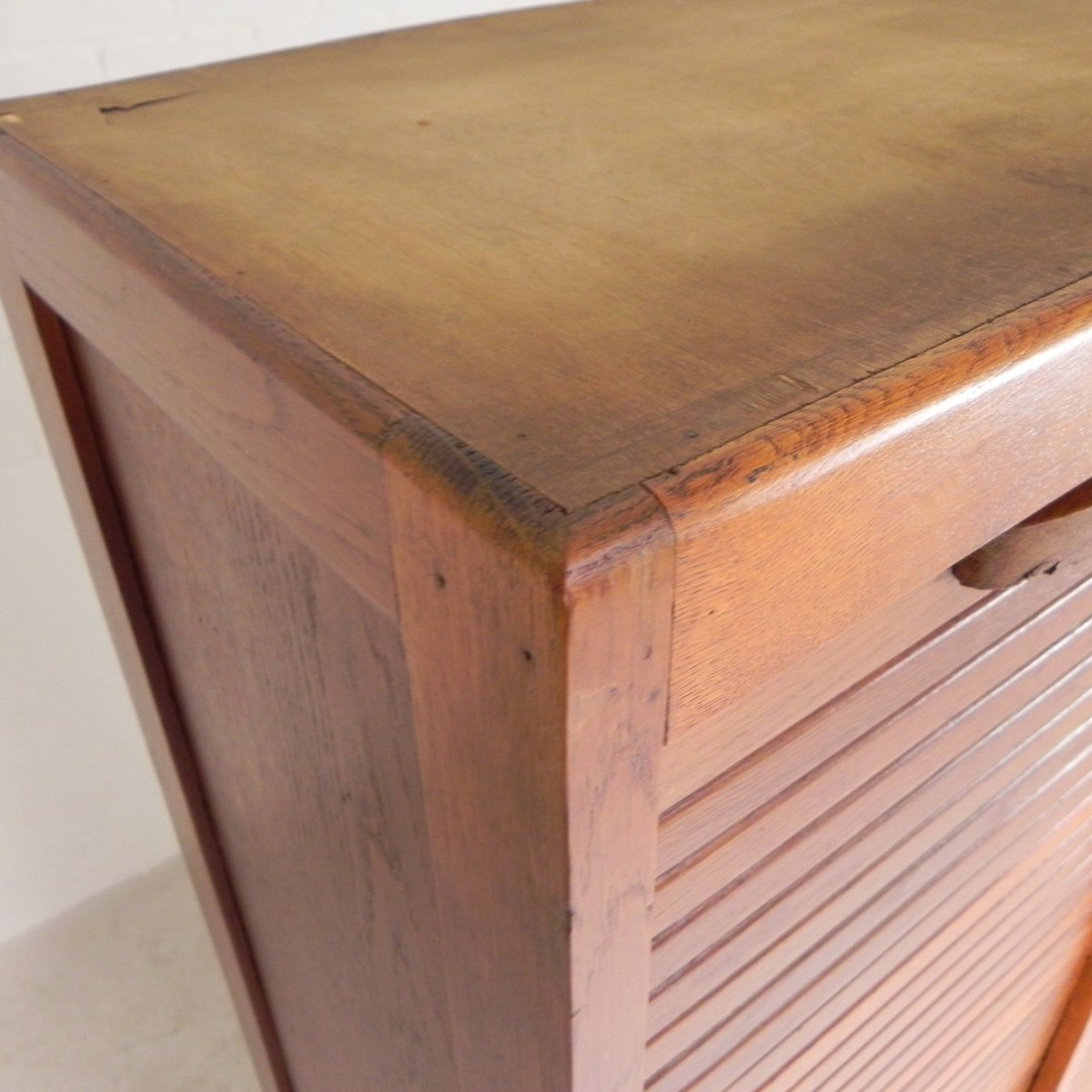 Oak Roller Shutter Box with 2 Shutters, 1930s for sale at Pamono