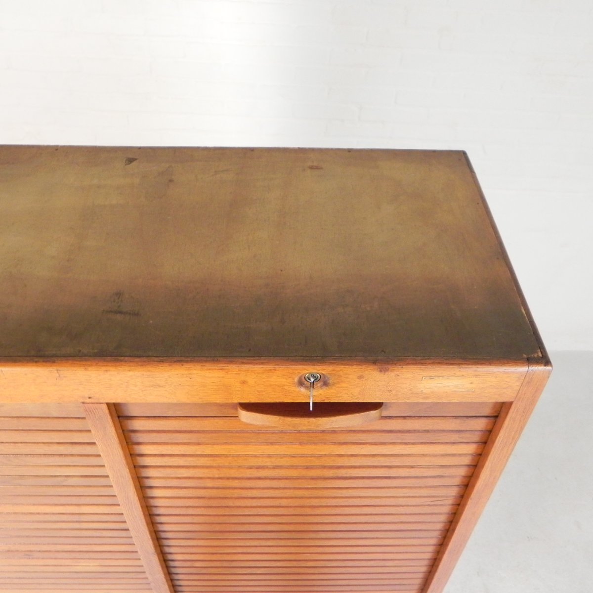 Oak Roller Shutter Box with 2 Shutters, 1930s for sale at Pamono