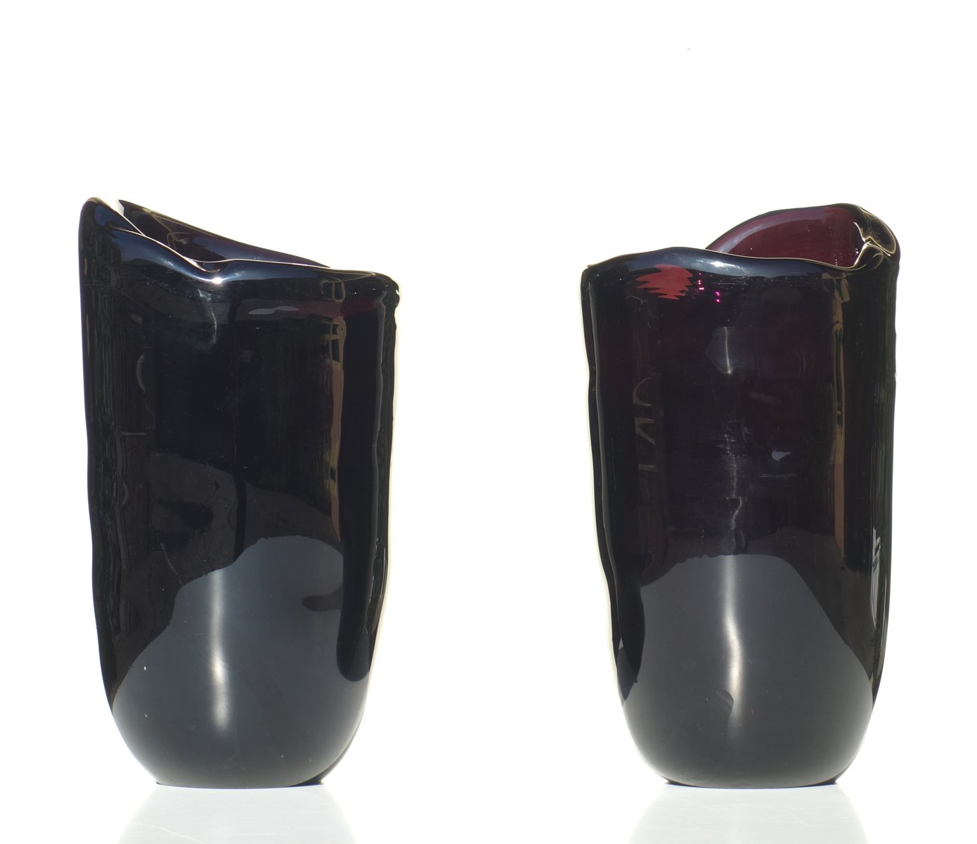 Large Purple Murano Glass Vases from Seguso, 1950s, Set of 2 for sale ...