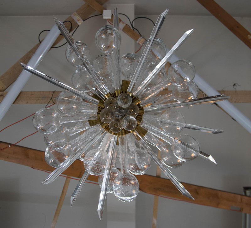 Art and Design Chandelier attributed to Rene Roubicek, 1960s for sale ...