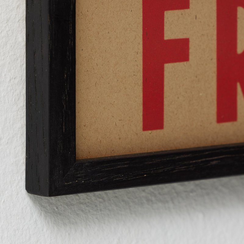 Vintage Spanish Framed Poster Fragil in Modern Typography, 1950 for ...