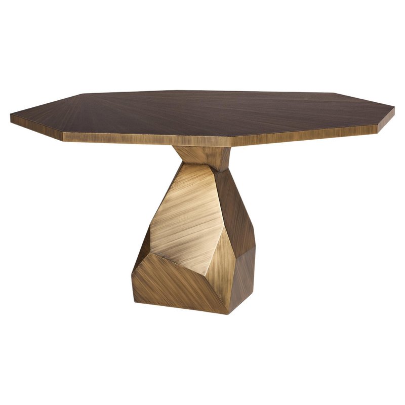 Rock 140 Brass Dining Table by Ginger & Jagger for sale at Pamono