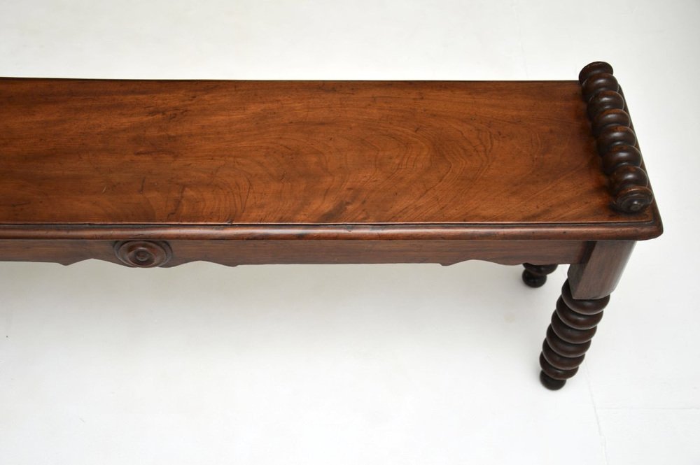 Antique Victorian Carved Bench, 1840 for sale at Pamono