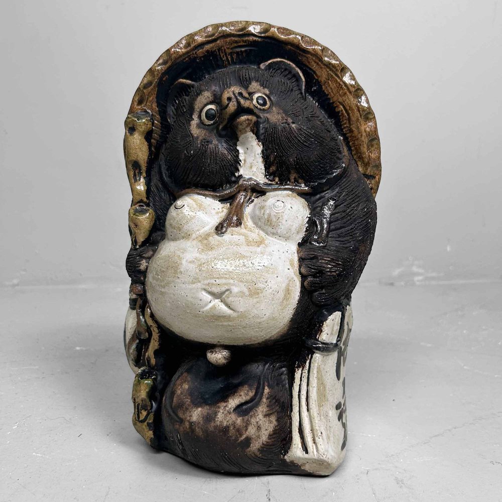 Tanuki Statue from Shigaraki Pottery, Japan, 1970s for sale at Pamono