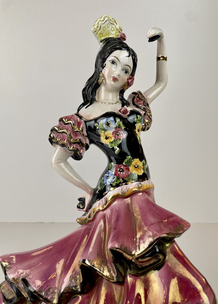 Ceramic Flamenco Dancer from Formento, 1950s-1960s for sale at Pamono