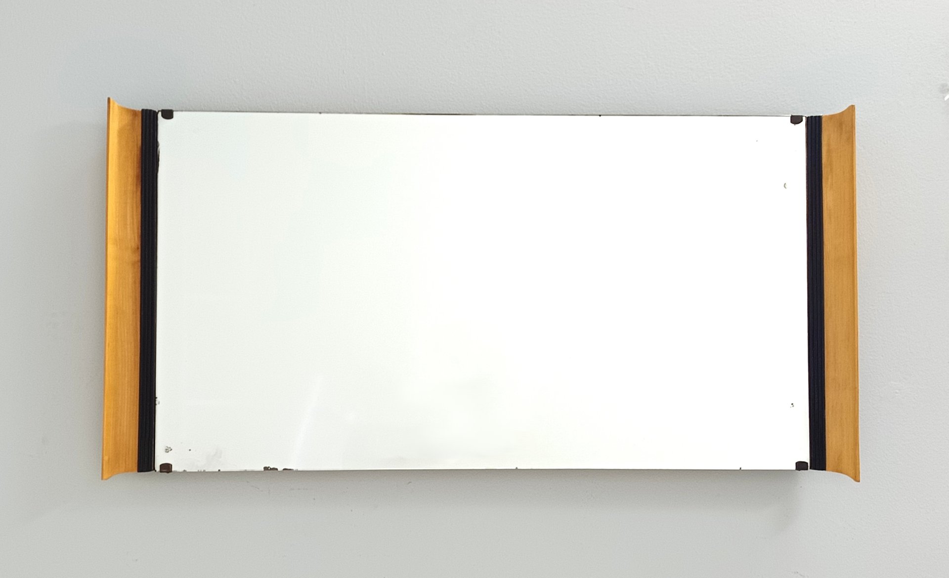 Rectangular Ebonized Beech and Maple Wall Mirror by Paolo Buffa, Italy ...