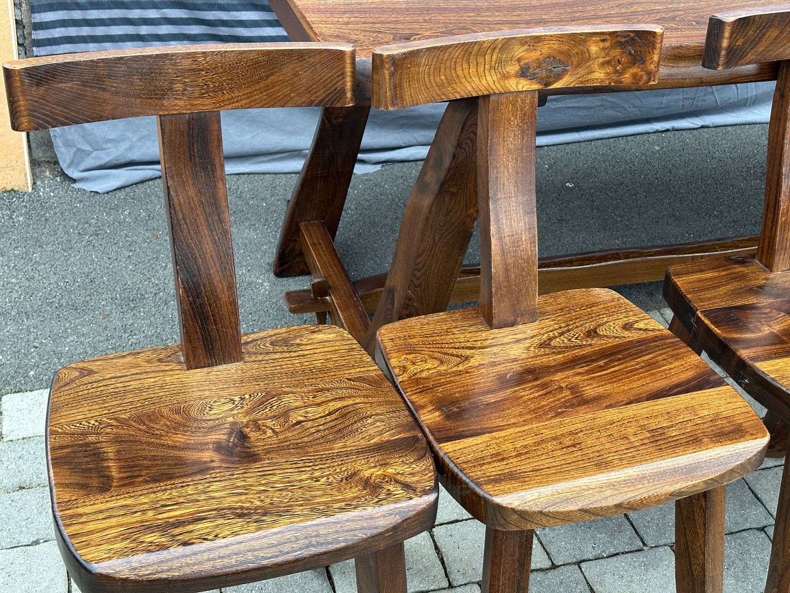 Ensemble Table and Chairs by Mikko Nupponen for Olavi Hanninen, 1960s, Set of 6 for sale at Pamono