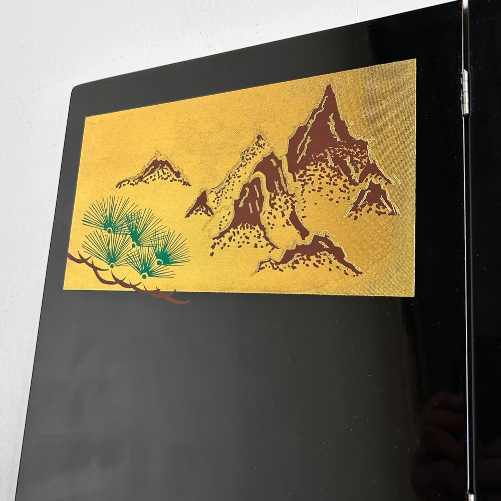 Vintage Japanese Display Stand with Wooden Screen, 1970s for sale at Pamono