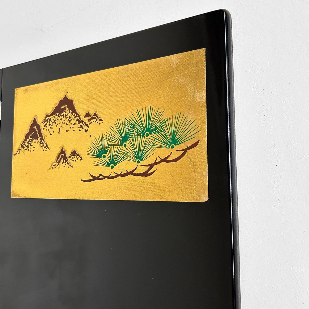 Vintage Japanese Display Stand with Wooden Screen, 1970s for sale at Pamono
