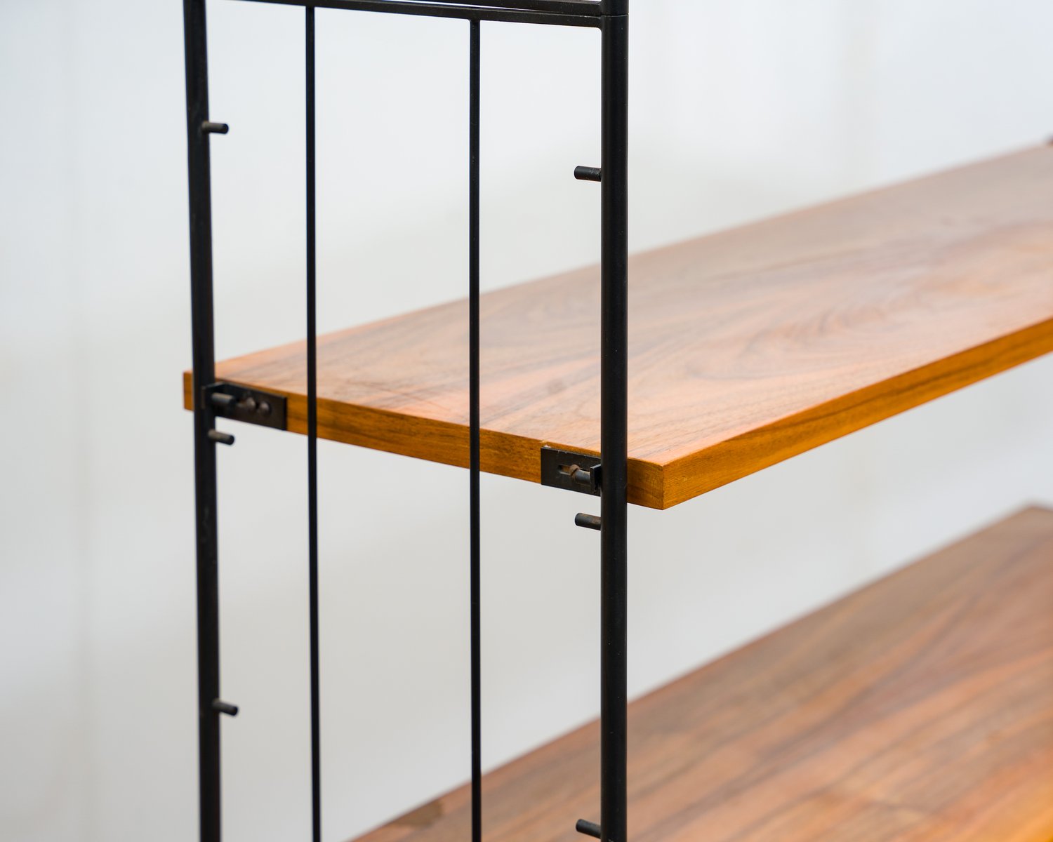 Free-Standing Shelf with Black Metal Ladders, 1960s for sale at Pamono