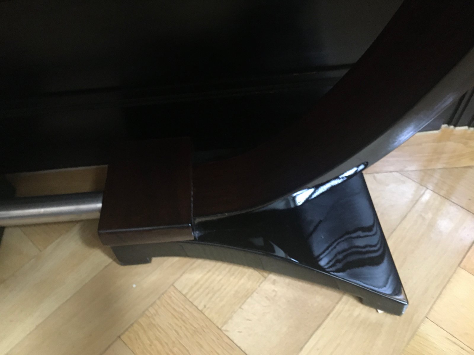 Art Deco Console in Walnut and Aluminum, 1920s for sale at Pamono