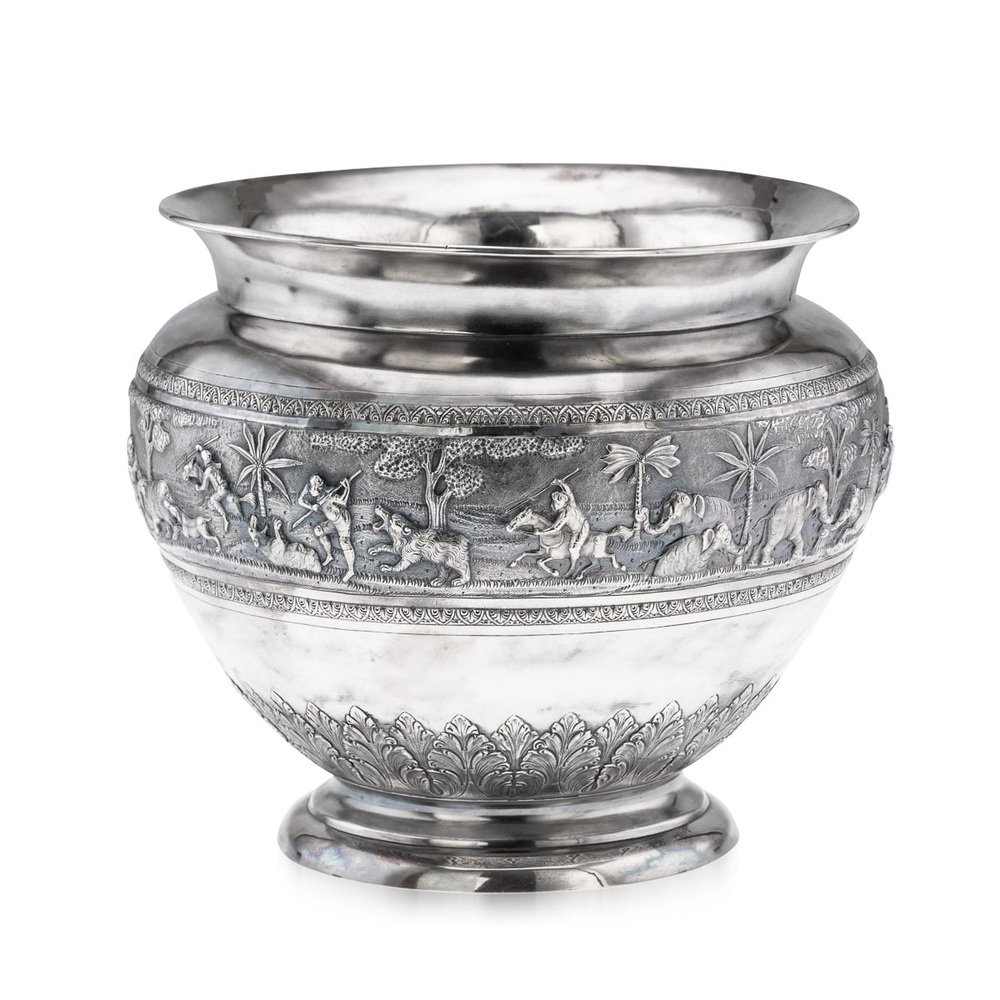 20th Century Indian Silver Bowl from Arachun - Parsrap, Calcutta, 1900s ...