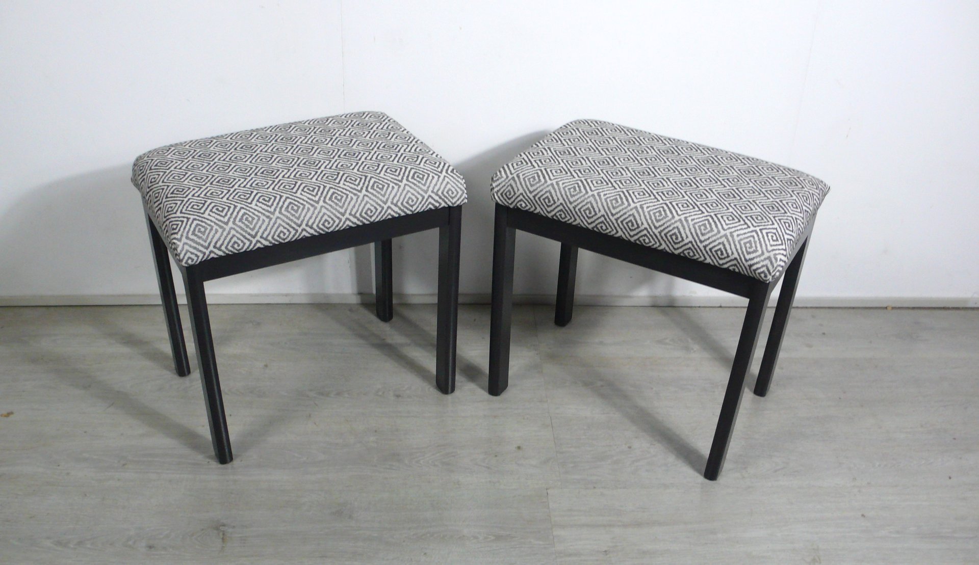 Set of Mid-Century Modern Stools with Folding Lid as Step Stool, 1950s ...