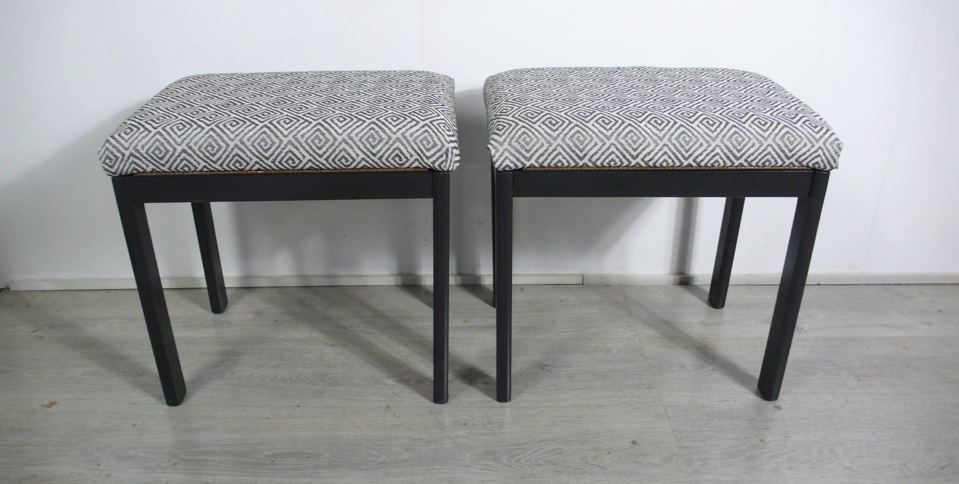 Set of Mid-Century Modern Stools with Folding Lid as Step Stool, 1950s ...