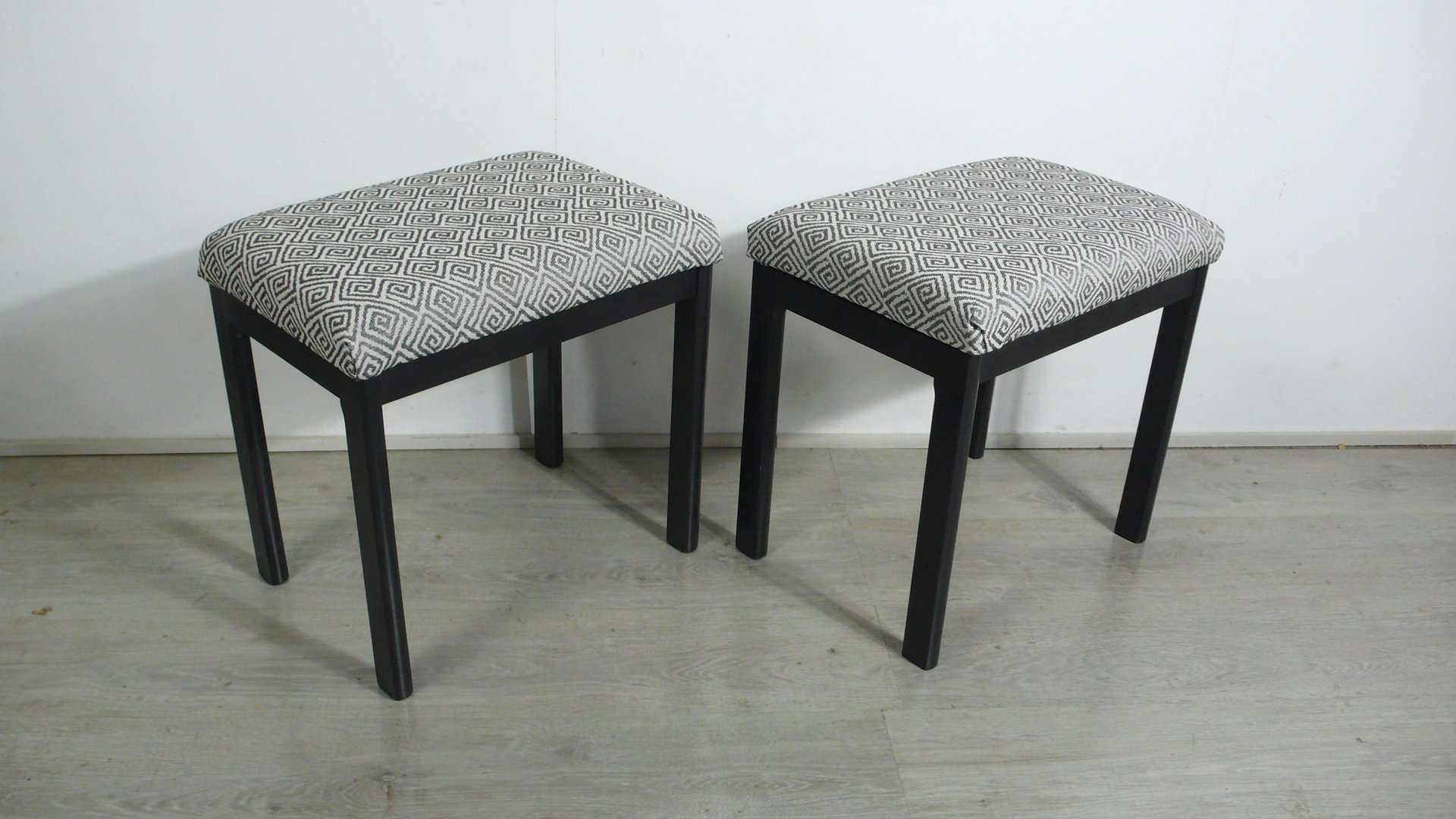 Set of Mid-Century Modern Stools with Folding Lid as Step Stool, 1950s ...