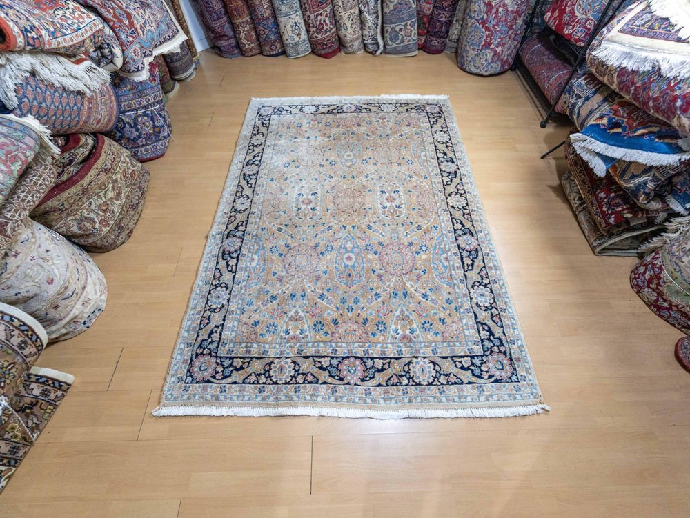 Middle Eastern Hand-Knotted Middle Eastern Kerman Rug for sale at Pamono