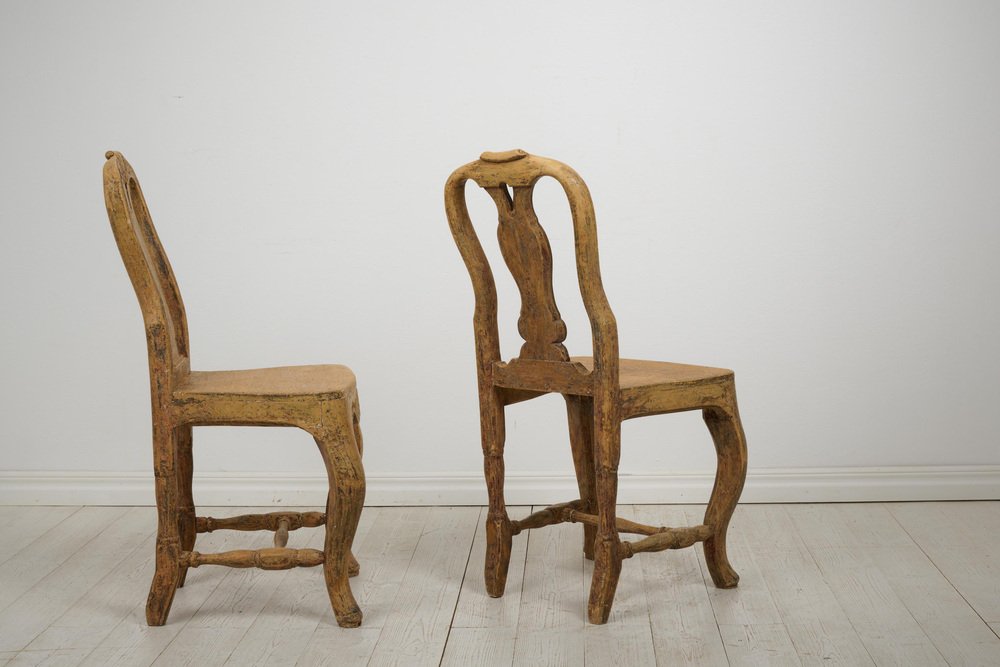 Set of Antique Swedish Rococo Chairs for sale at Pamono