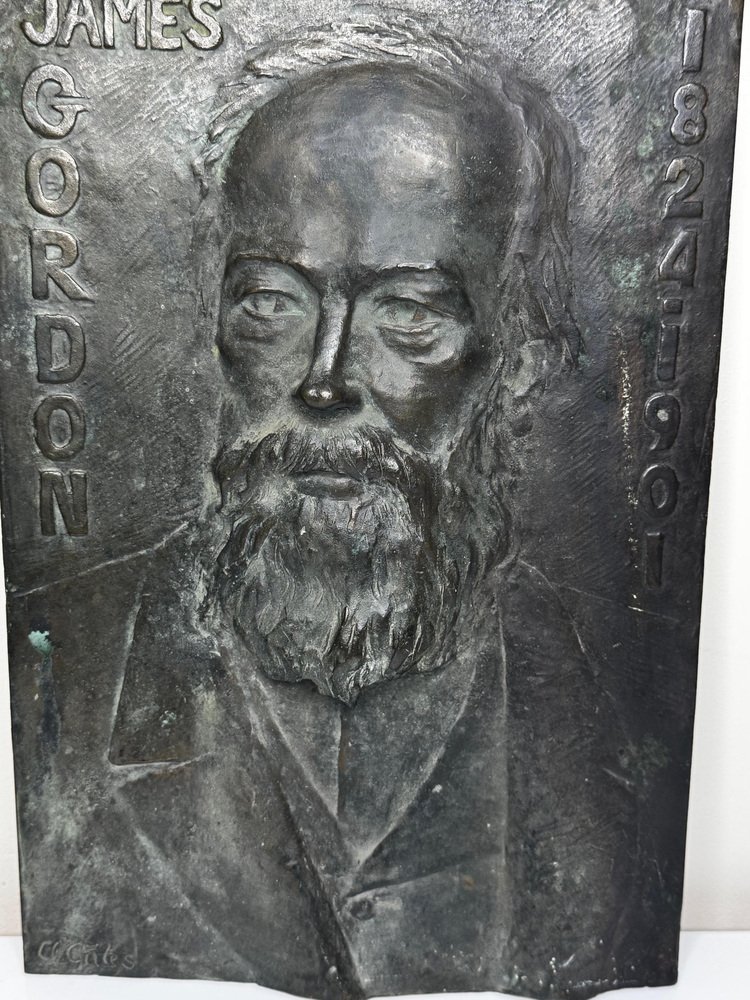 Victorian Scottish Artist, Portrait of James Gordon, 1800s, Bronze ...