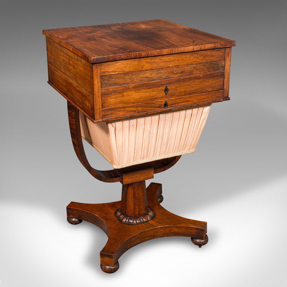 English Regency Sewing Table, 1820s for sale at Pamono