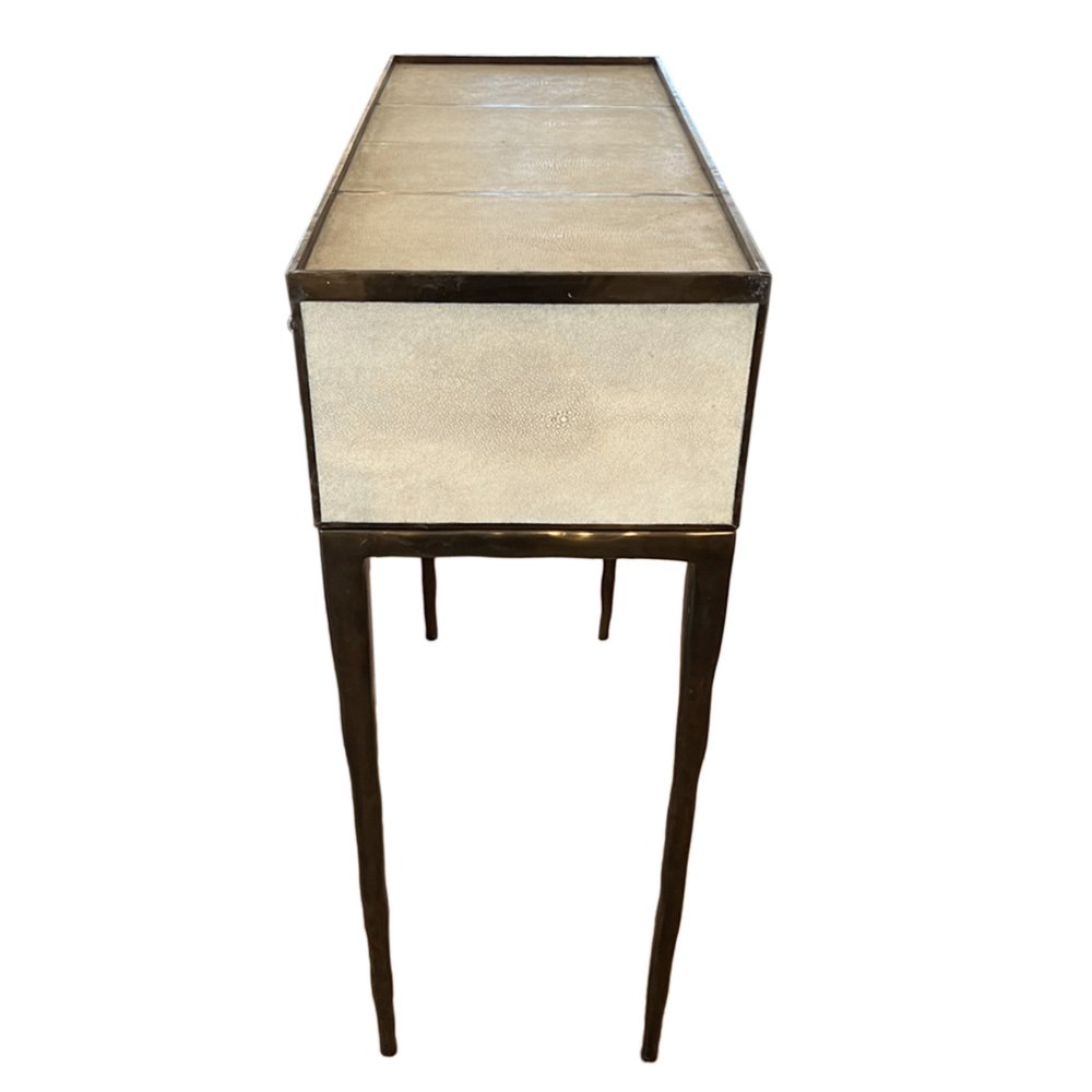 Melting Cosima Console Table in Shagreen and Brass by R&Y Augousti ...