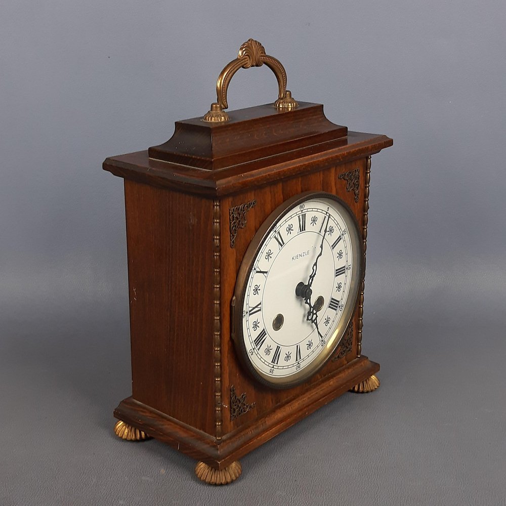 Kienzle Mechanical Wood Brass Table Clock with Bell,1960 for sale at Pamono