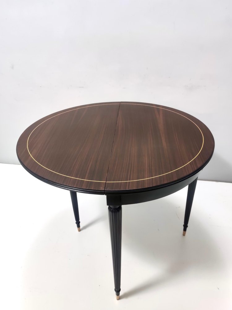 Vintage Black Walnut and Ebonized Beech Folding Table by Paolo Buffa ...